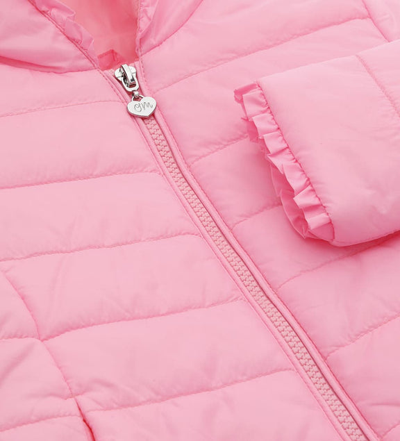 FASHIONABLY LITE GIRLS LIGHTWEIGHT PUFFER JACKET IN PINK - Little Betty